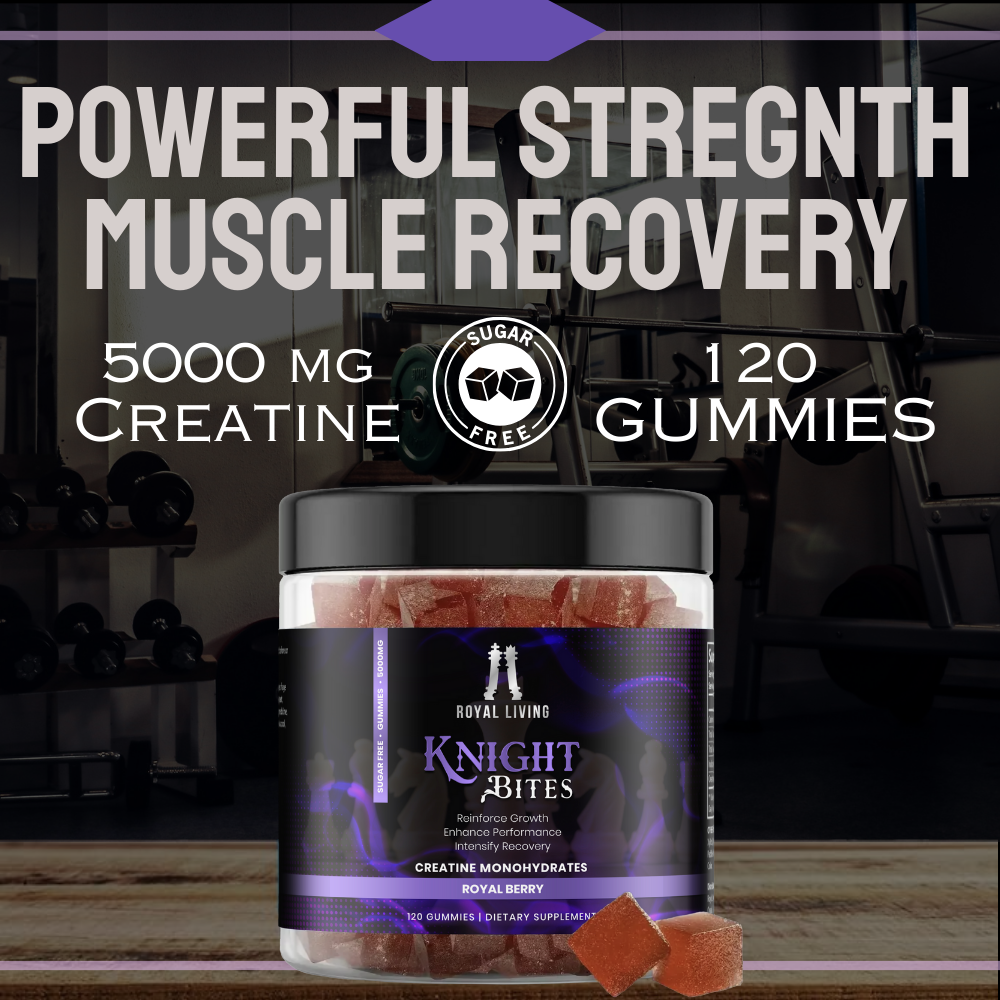 Knight Bites Creatine Monohydrate Gummies for Men & Women Workout ...